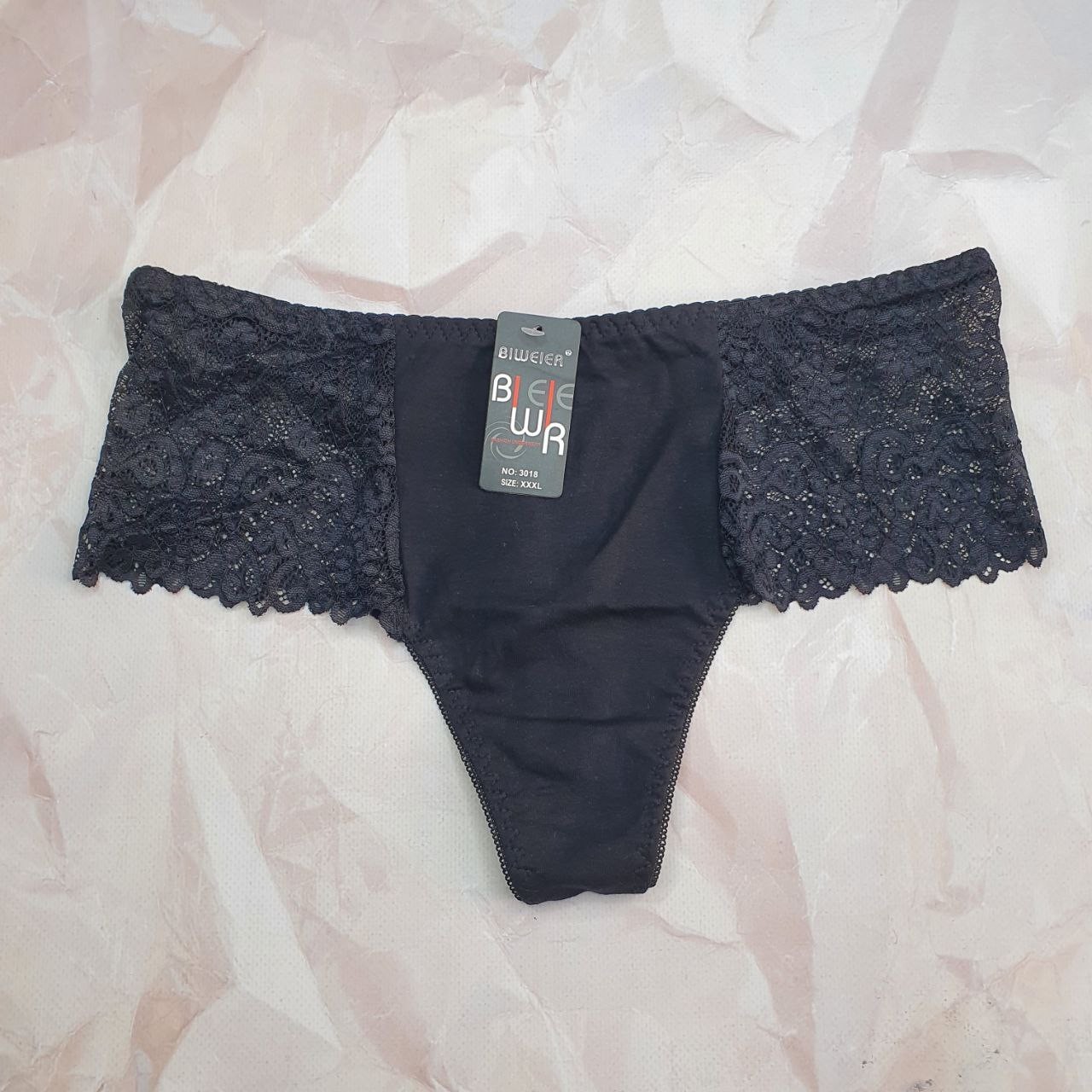Трусики стринги Biweier 3018. Черный 3XL(бедра 125см) – низкие цены, кредит, оплата частями в ...