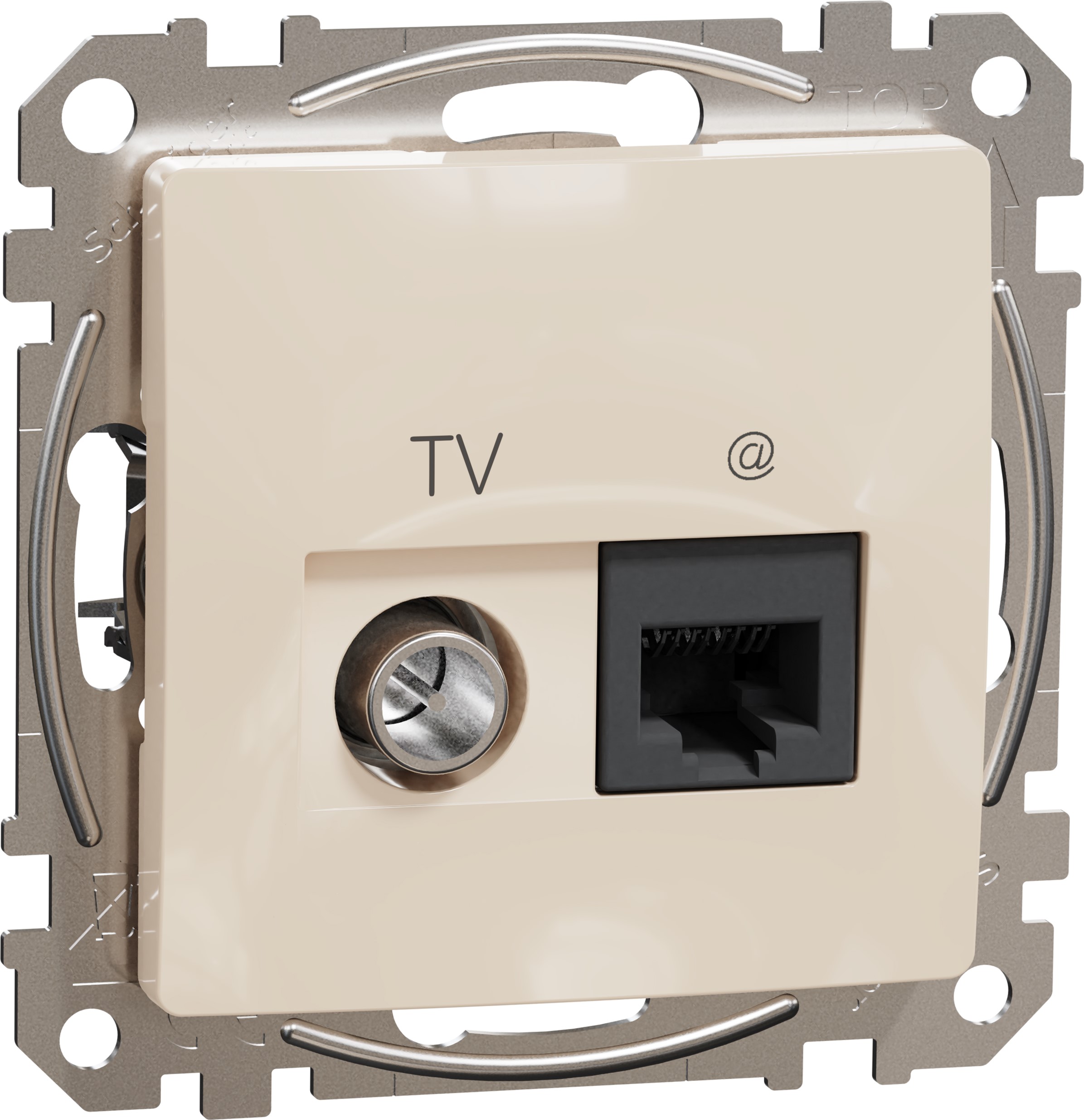 Розетка Schneider Electric RJ45 категория 6 UTP-TV Sedna Design Бежевая ...