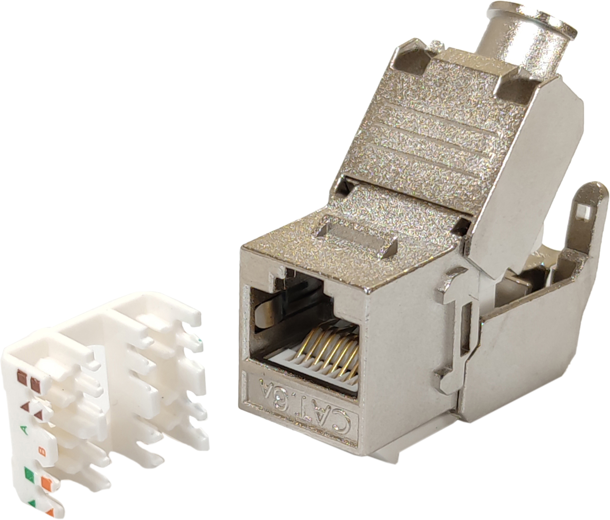 Модуль RJ45 STP кат. 6А KeyStone самозажимной Slim (LW-KJ6A-03-C6A ...