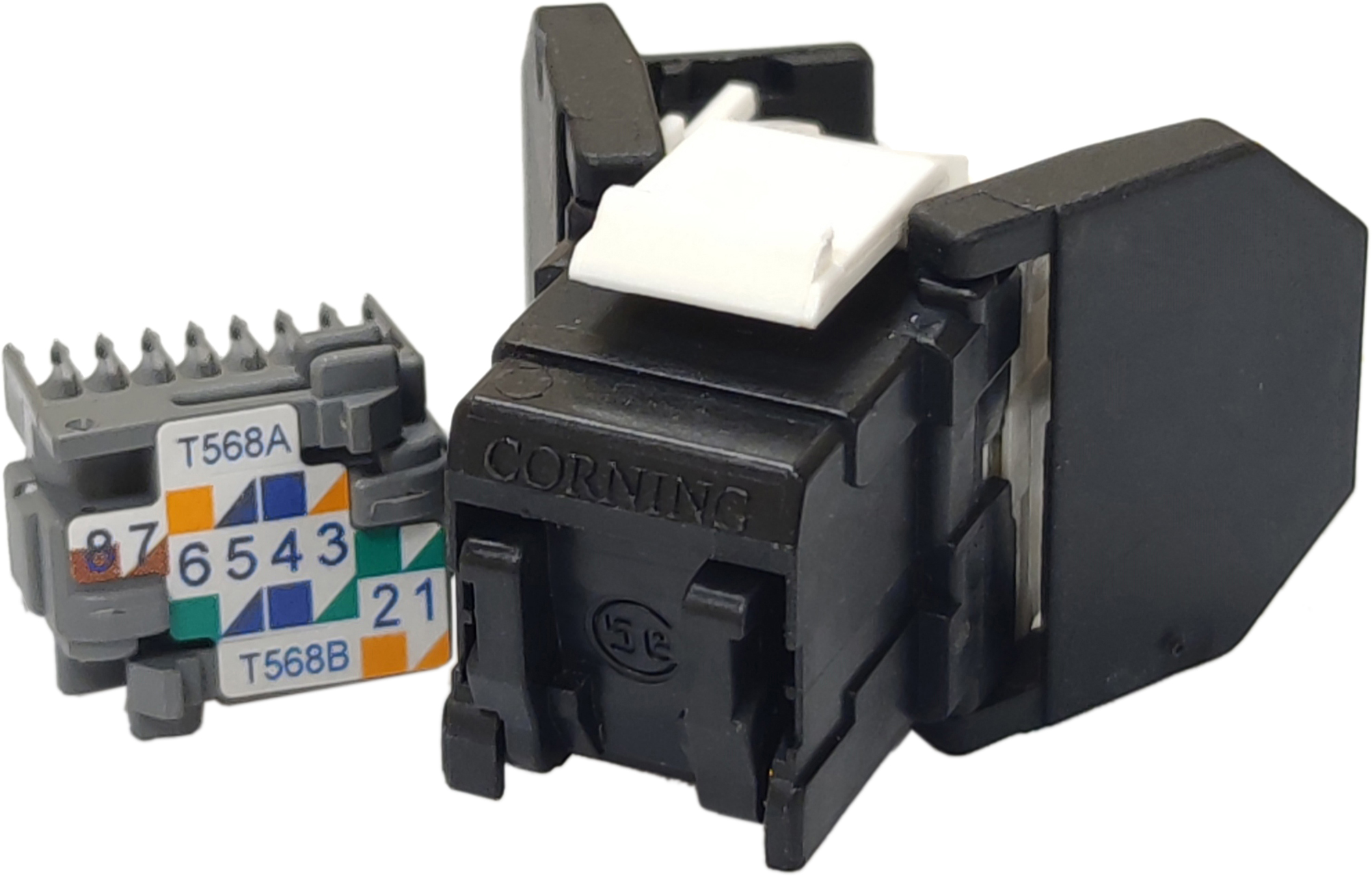 Модуль Corning RJ45 UTP кат. 5e самозажимной KeyStone Черный ...