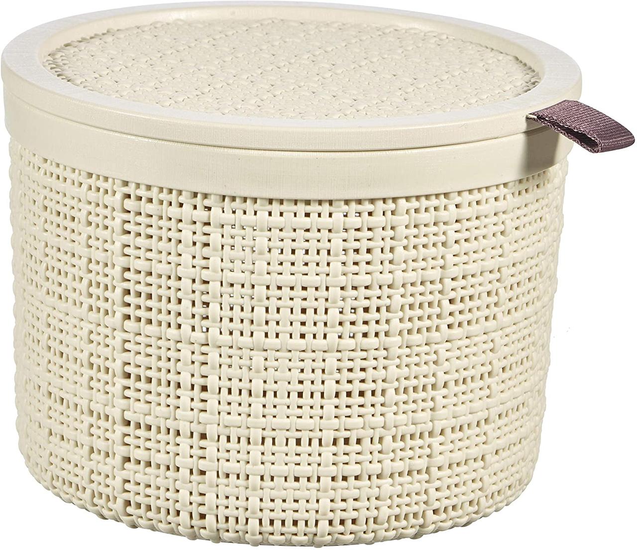 Корзина для хранения с крышкой Curver Jute 2 л (01903) Кремовый от ...