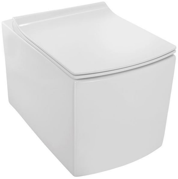 Унитаз подвесной JAQUAR Kubix Rimless KUS-WHT-35953BIUFSM с сиденьем ...