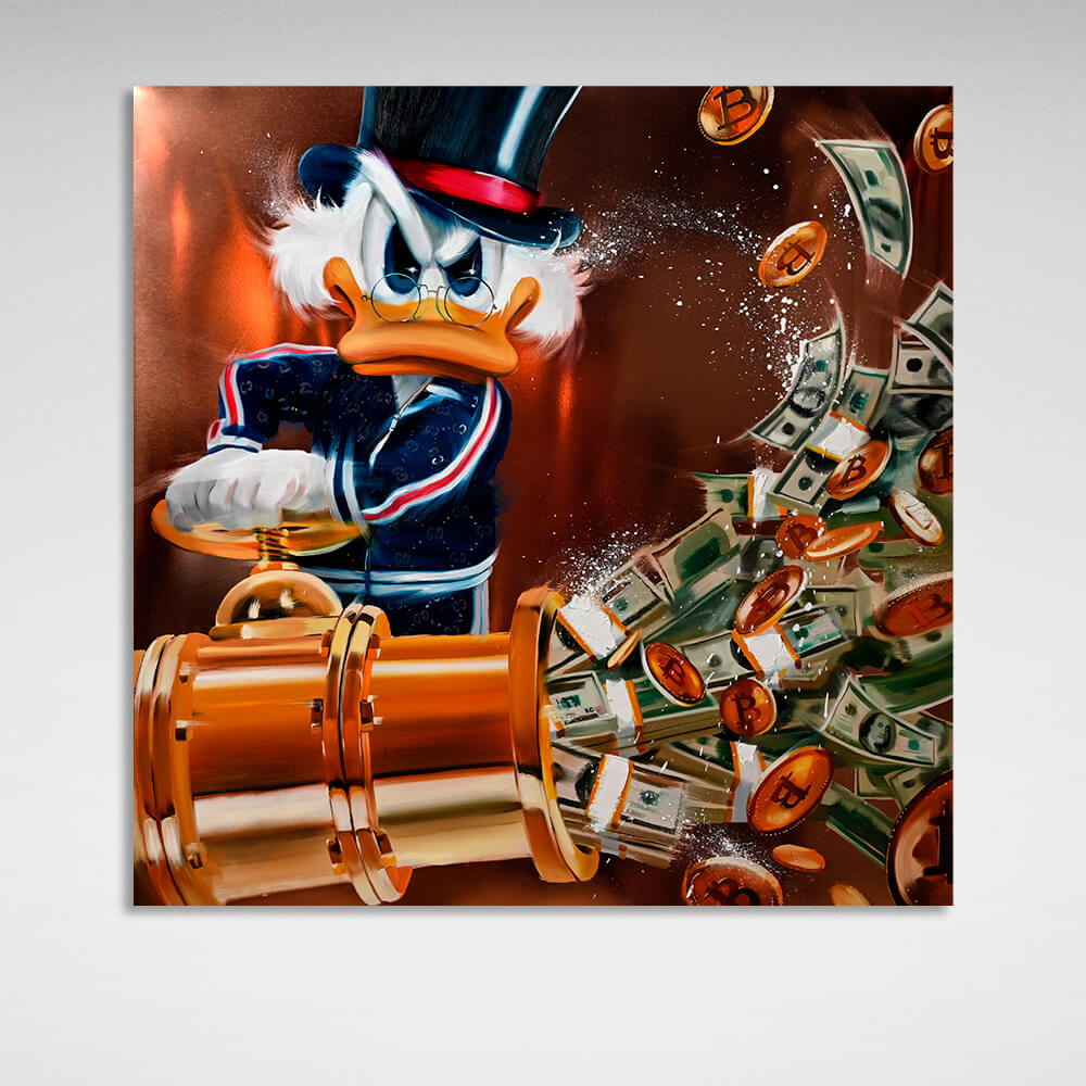 Картина на полотні Cash Flow Art Скрудж грошовий потік 110х110 см (1083 ...