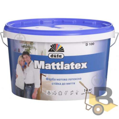 Фарба DUFA Mattlatex D100 Латексна матова 14 кг – низкие цены, кредит ...