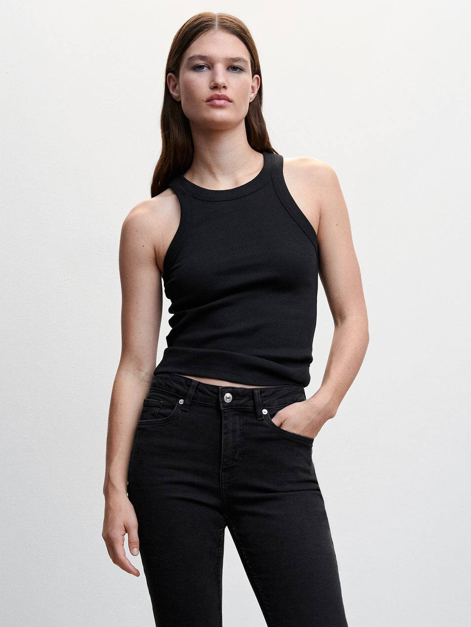 Майка Mango Boni 47087877-99 M Черная (8445922146498) – в интернет ...