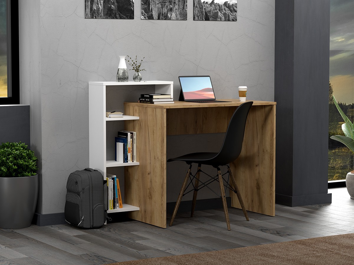 Стіл письмовий Paco 04 дуб крафт золотий білий фото отзывы характеристики в интернет