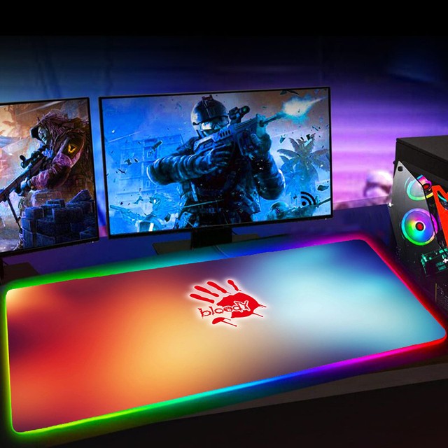 Игровая поверхность SV RGB "Wave" с подсветкой 300x900x3mm для геймеров ...