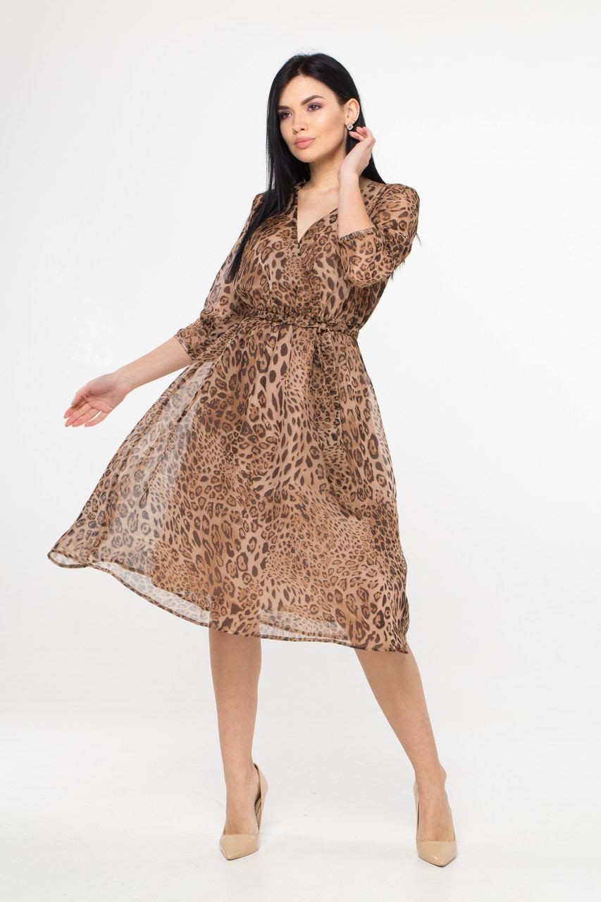 Женское летнее платье UF-Fashion М87 XL леопард от продавца: My Family ...