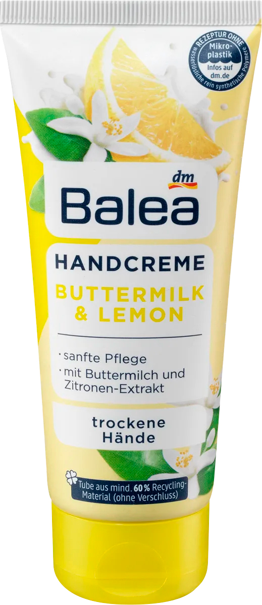 Крем для рук Balea Handcreme Buttermilk & Lemon из пахты и лимона 100 ...