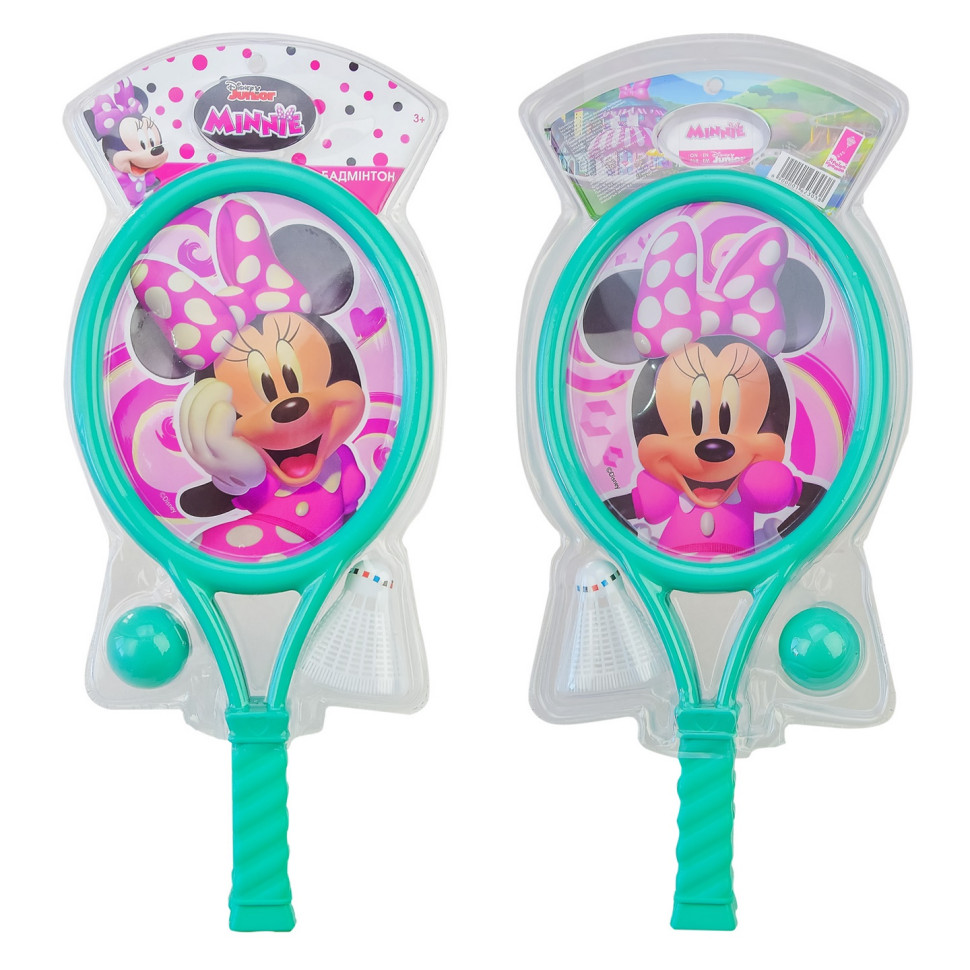 Детский игровой бадминтон "Минни Маус" Bambi LR1006 воланчик, мячик и 2 ...