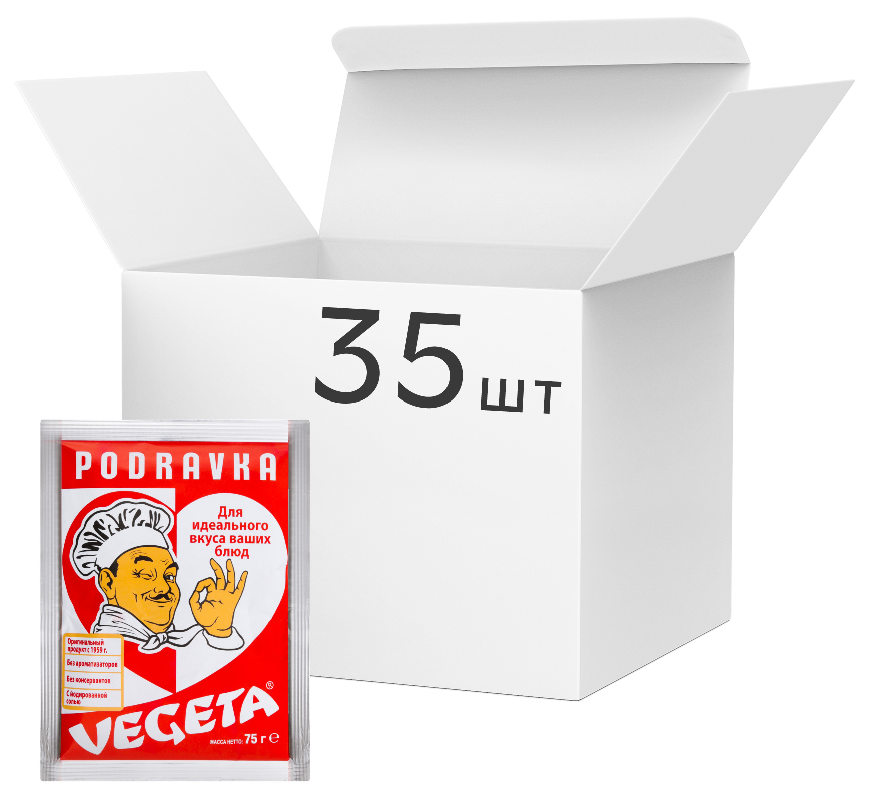 Упаковка приправы Vegeta универсальная с овощами 75 г х 35 шт ...