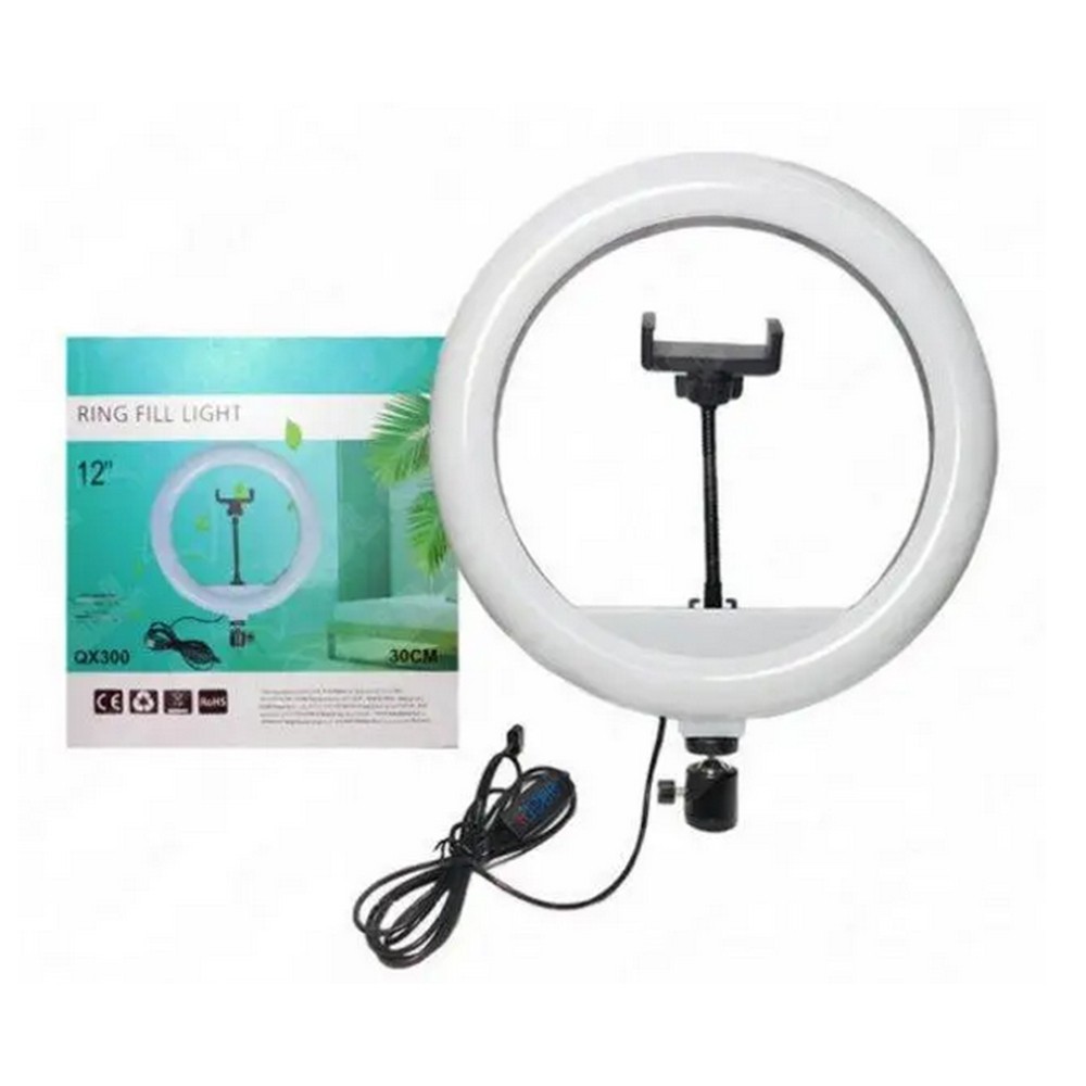 Світлодіодна кільцева лампа Ring Fill Light QX-300 (30 см) 3 види ...