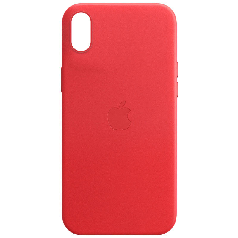 Шкіряний чохол Leather Case (AA) для Apple iPhone XR (6.1") Crimson ...