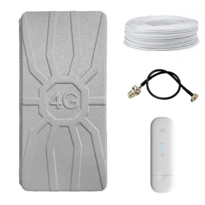 Комплект модема ZTE MF79U 3G/4G LTE WIFI + RunBit Spider LTE MIMO ...