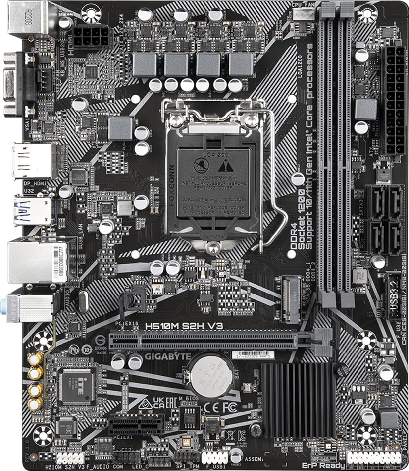 Материнская плата Gigabyte H510M S2H V3 (s1200, Intel H470, PCI-Ex16 ...