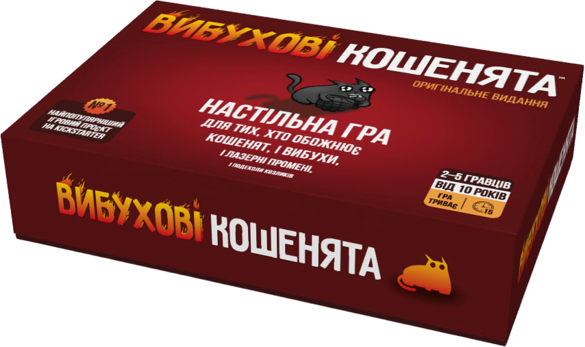 Настольная игра Уктрол Взрывные котята Украинский язык (9780201379457 ...