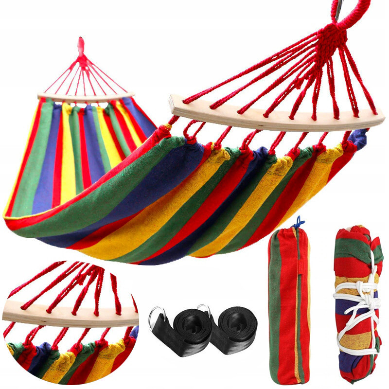 Двомісний гамак WCG SUMMER XXL 200х150 Різнобарвний із планкою без стійок – фото, відгуки ...