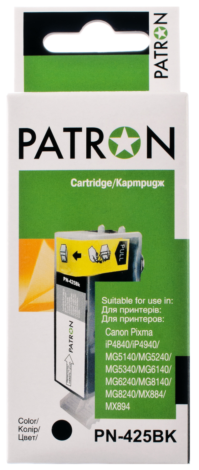 Картридж Patron совместимый с Canon PGI-425BK (4532B001) 19.4 мл, Black ...
