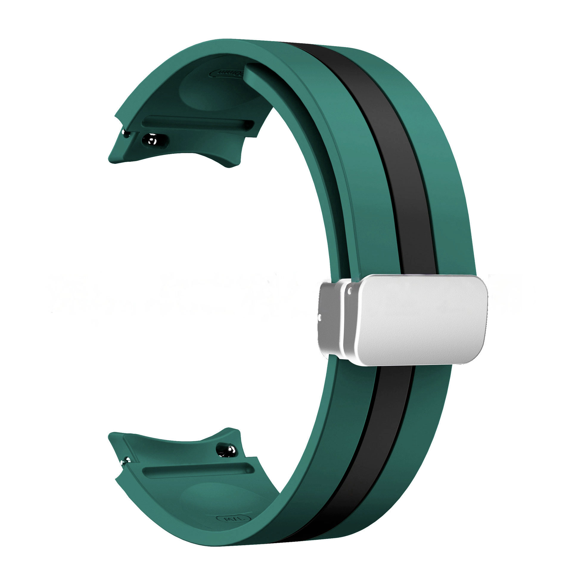 Ремінець для Samsung Galaxy Watch 4 Classic 46mm - темно-зелено-чорний ...