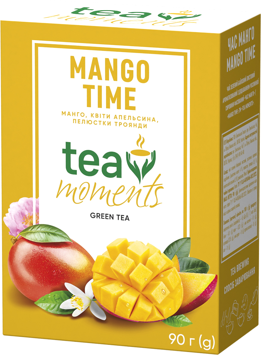 Чай зеленый Tea Moments Mango Time со вкусом Манго Листовой 90 г ...