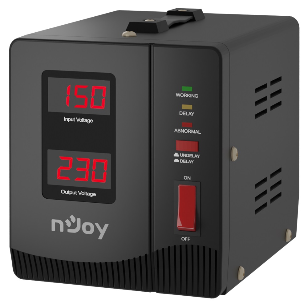 Стабилизатор NJOY Alvis 1000 (AVRL-10001AL-CS01B) AVR, 1 розетка – фото ...