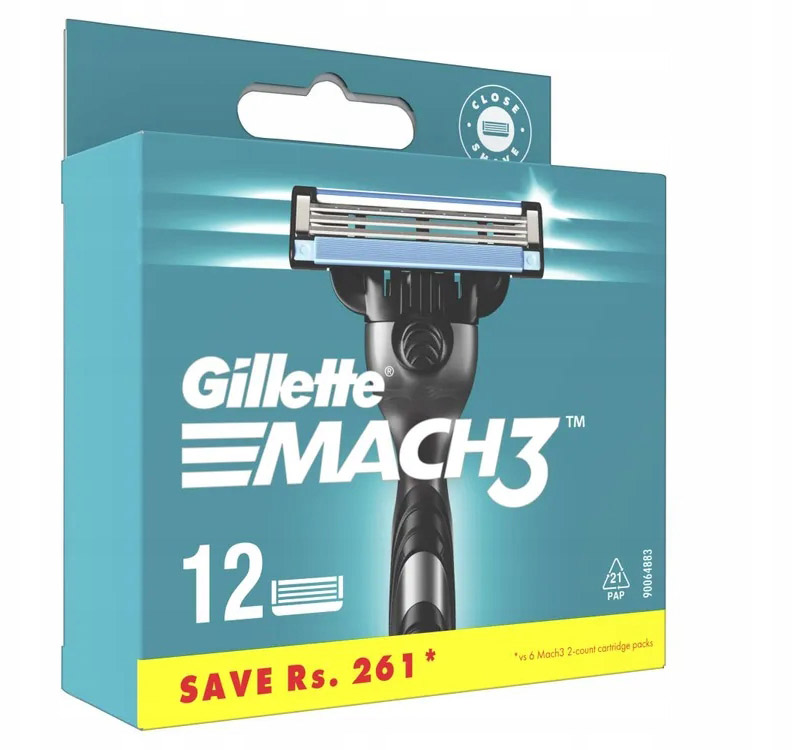 Лезвия для бритвы Gillette Mach 3 12 шт (4987176102232) – в интернет ...
