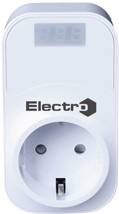 Реле контролю напруги ElectrO побутове РП з білим дисплеєм 16А 150-210В ...