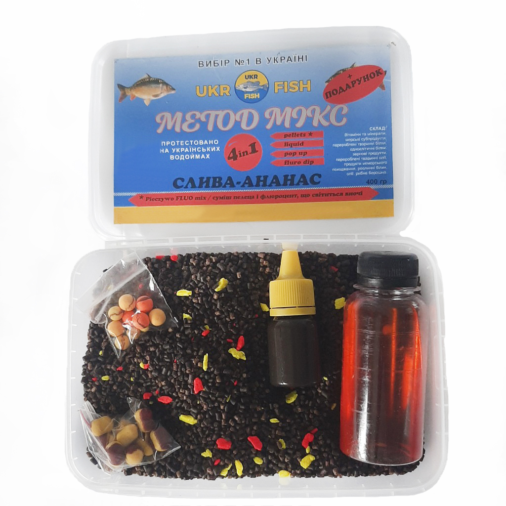 Метод-микс UKR FISH Method Mix 4 в 1 Слива Ананас – фото, отзывы ...