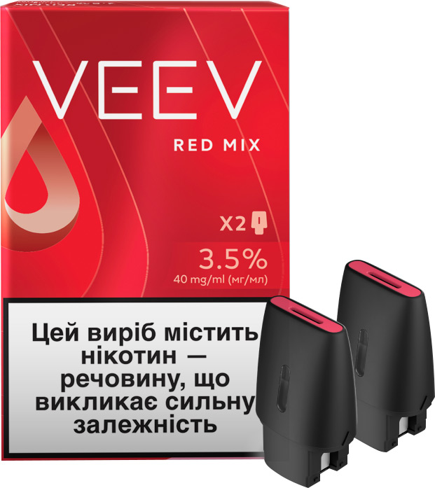 Картридж для POD систем VEEV Red Mix 39 мг 1.5 мл 2 шт (7622100818755_n ...
