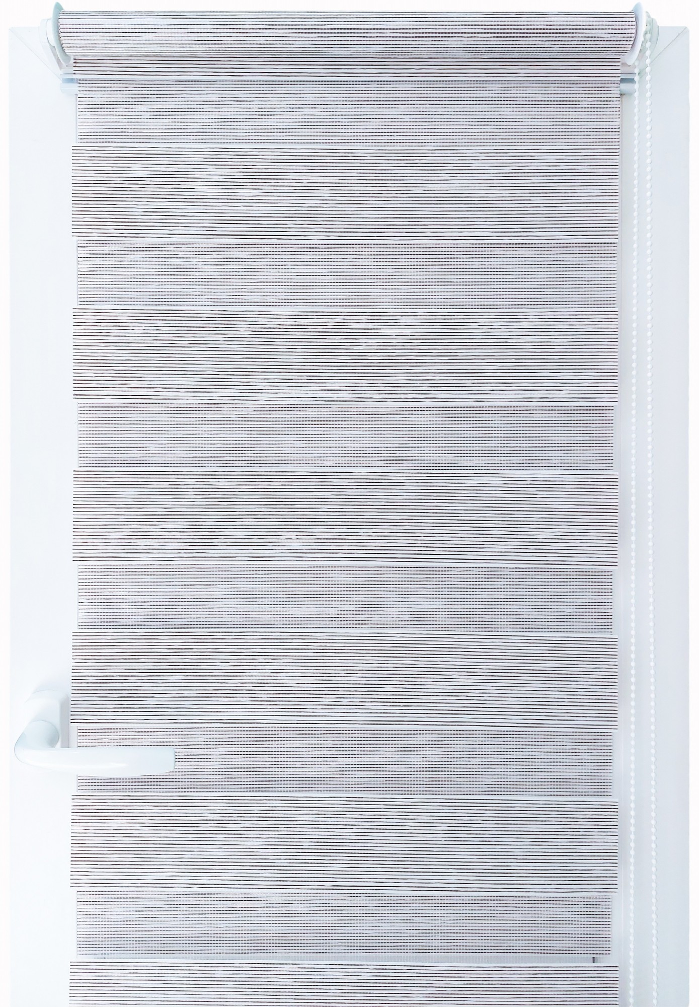 Ролета Bigimot День-ночь с направляющей 25*170 см Коричневый-белый ...