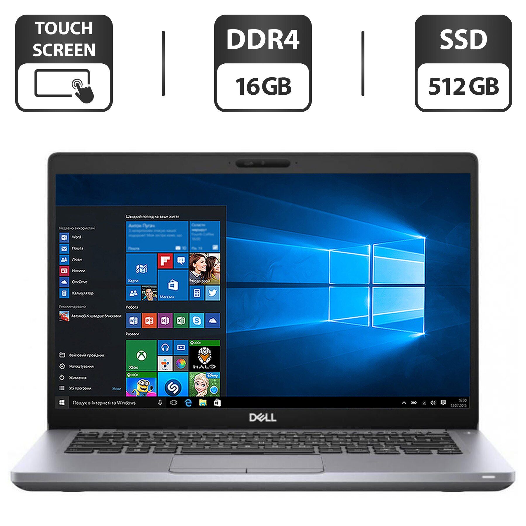 Ультрабук Dell Latitude 5410 / 14" IPS Touch / Intel Core i7-10810U (6 ...