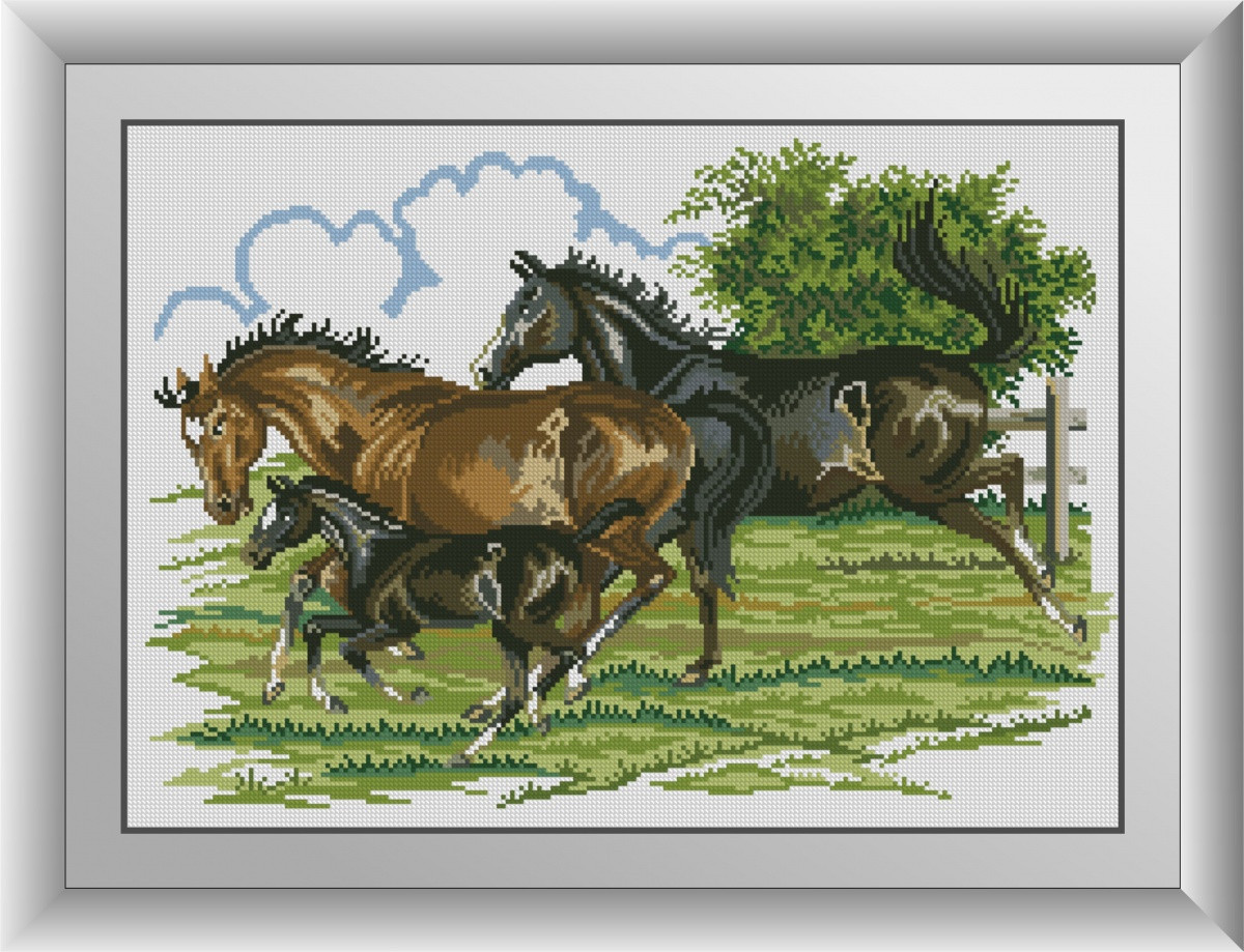 Алмазна мозаїка "Сім'я (коні)" Dream Art в коробці 30959 – низкие цены ...