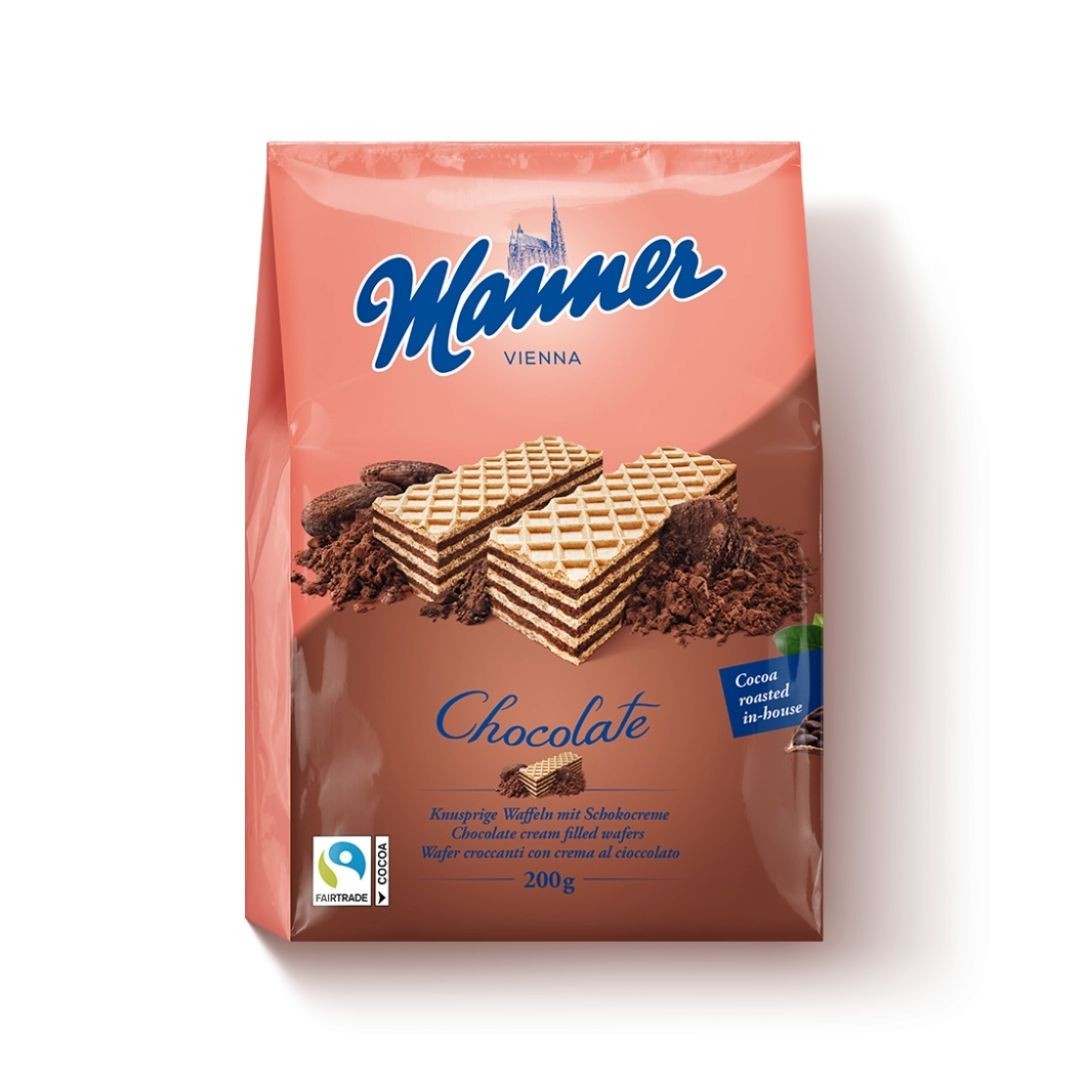 Вафлі Manner Chocolate з шоколадним кремом, 200 г – ROZETKA. Купити ...
