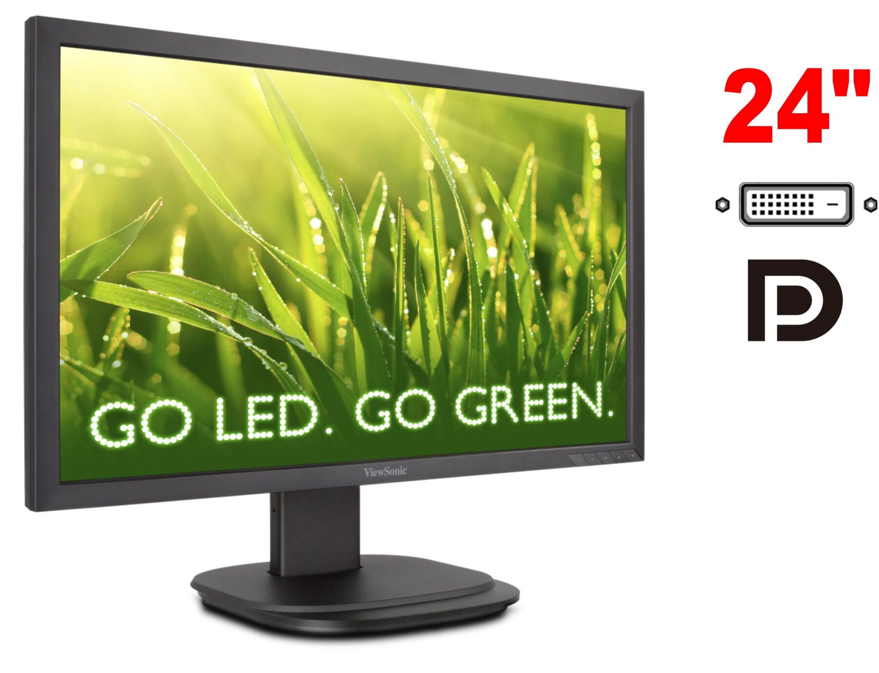 Монитор ViewSonic VG2439M / 24" (1920x1080) TN / 1x DP, 1x DVI, 1x VGA ...