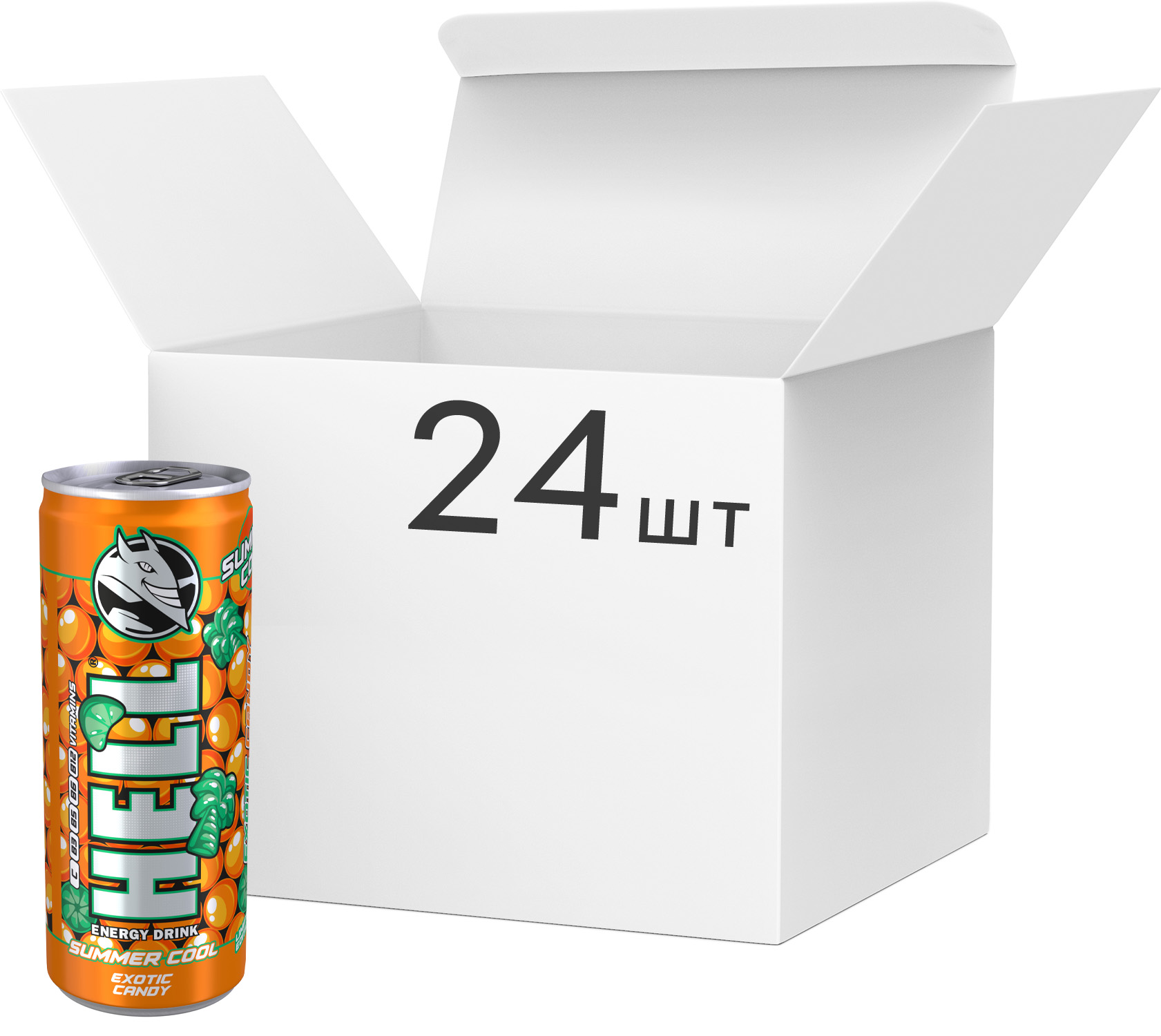 Упаковка энергетического напитка Hell Banana-Vanilla 0.25 л х 24 банки ...