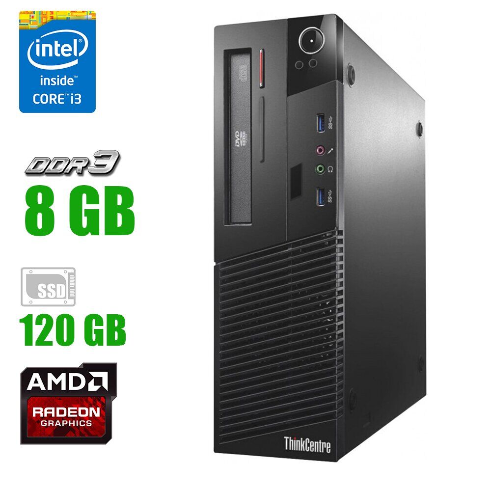 Компьютер Lenovo m72 / Intel Core i3-2100 (2 (4) ядра по 3.1 GHz) / 8 GB DDR3 / 120 GB SSD NEW ...