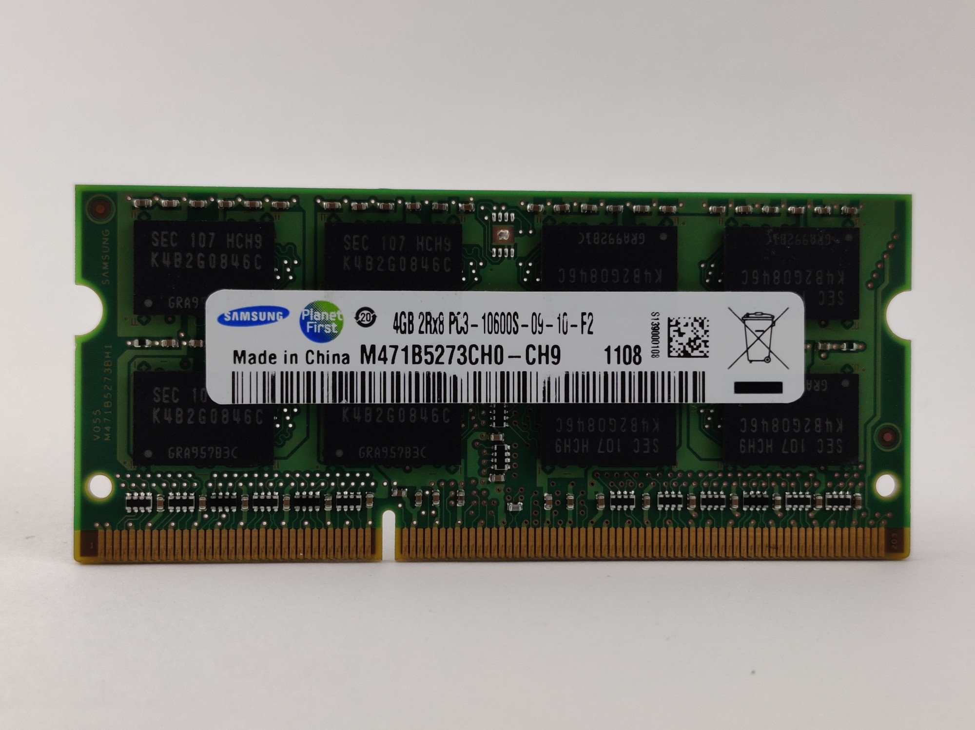 Оперативна пам'ять для ноутбука SODIMM Samsung DDR3 4Gb 1333MHz PC3 ...