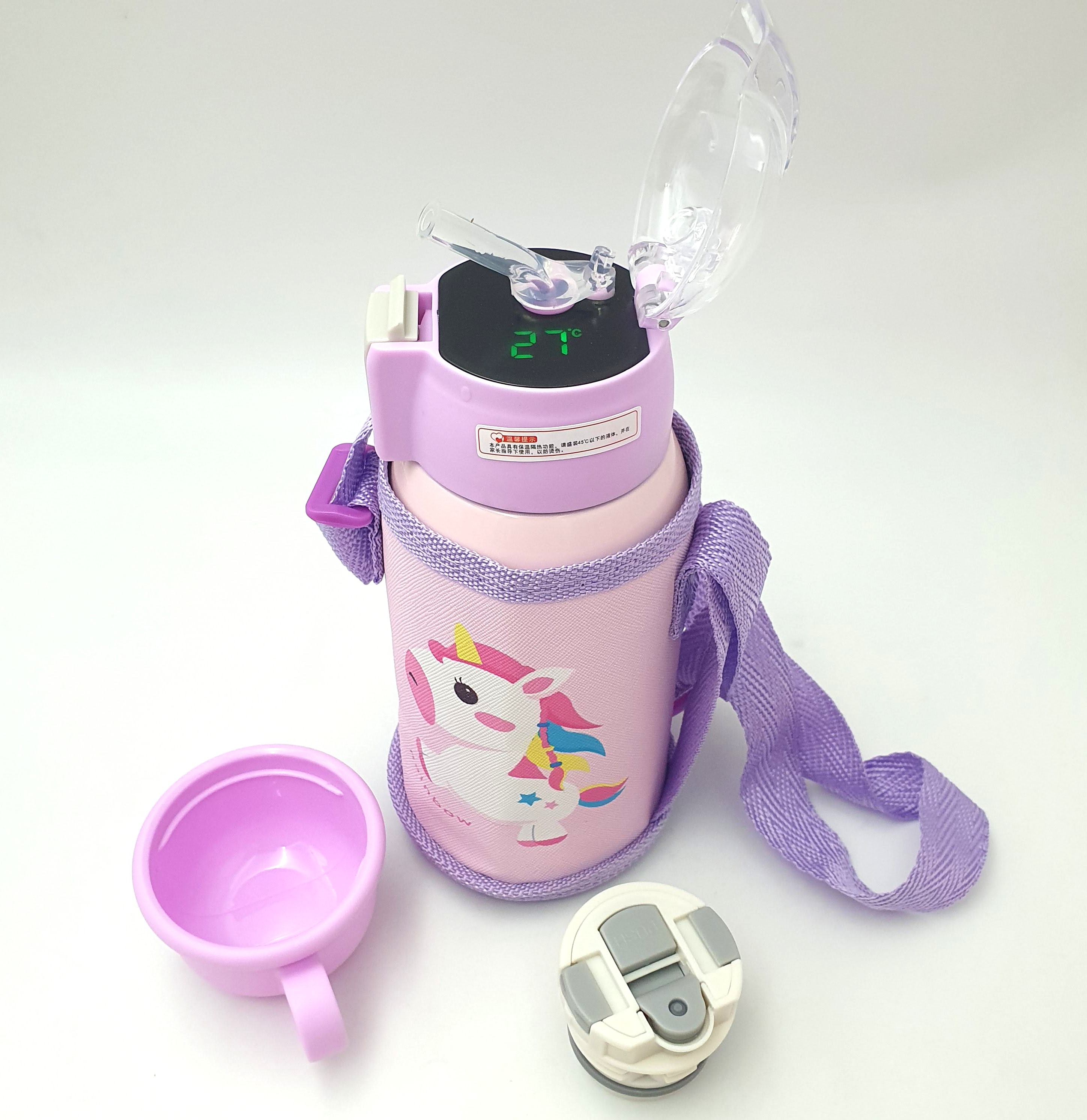 Термос для воды напитков с трубочкой поилкой бутылка детская стальная с ...