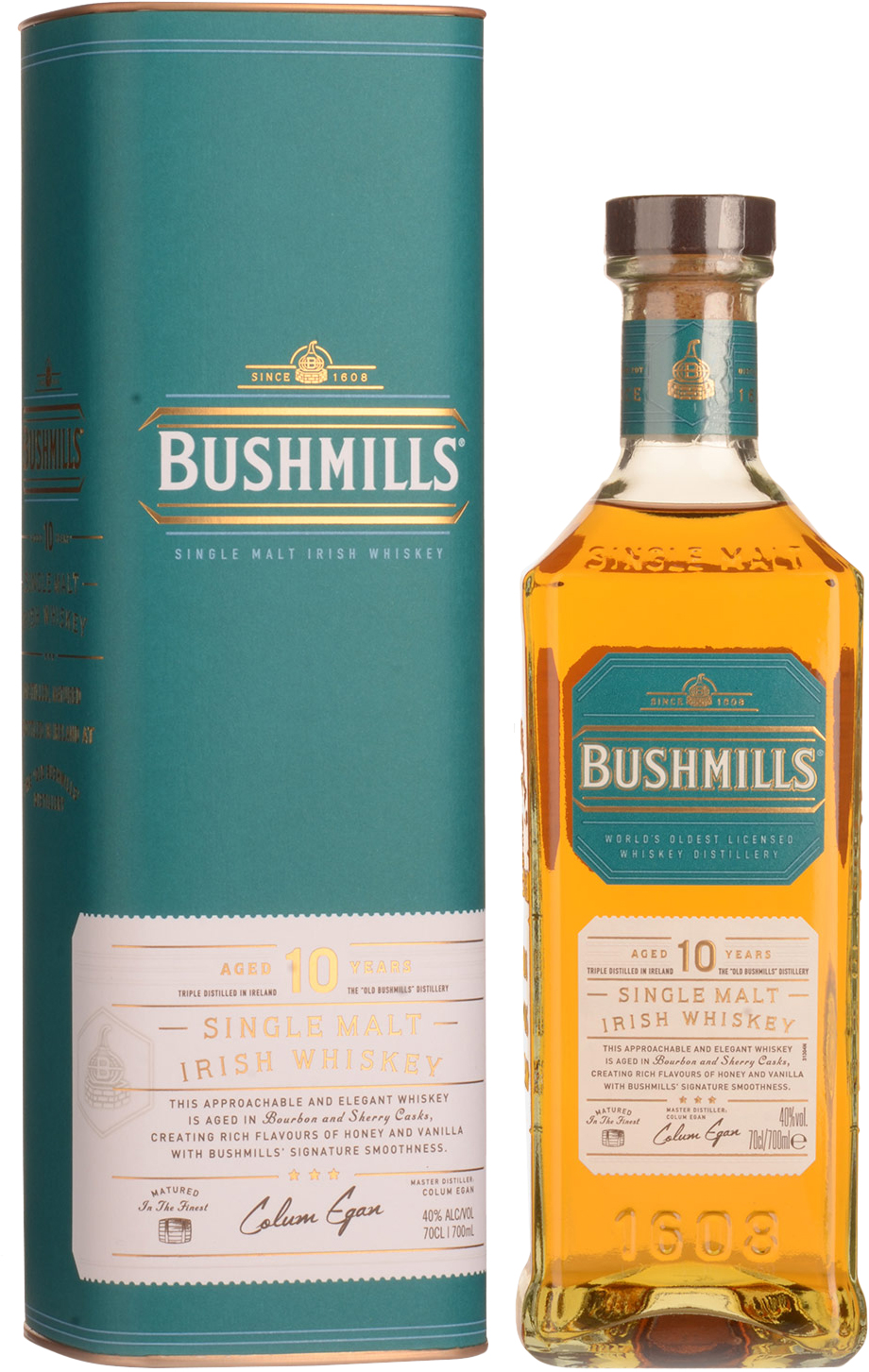 Виски Bushmills Single Malt 10 лет выдержки 0.7 л 40% (5010103917803 ...