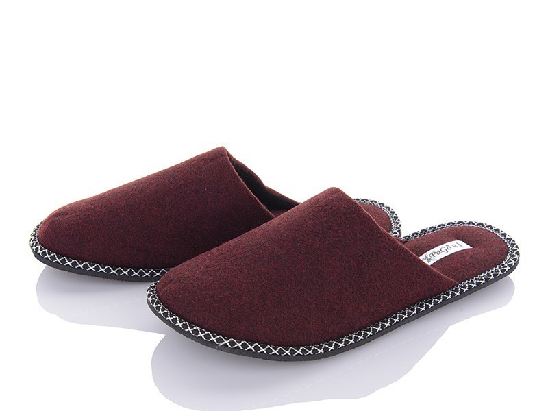 Комнатные мужские тапочки закрытый носок Pago М987-2 41 р. бордовый от ...