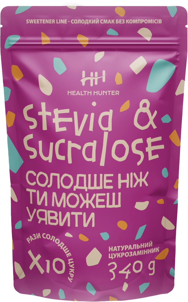 Заменитель сахара Health Hunter Stevia & Sucralose 1:10 340 г ...
