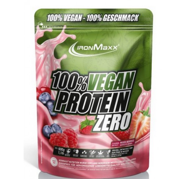 Протеин IronMaxx 100 % Vegan Protein Zero 500 g Ягоды – фото, отзывы ...