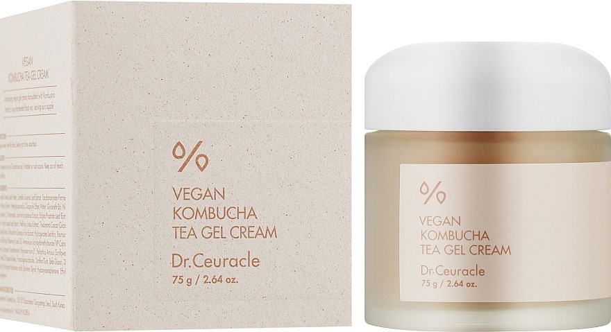 Веганский крем-гель для лица с экстрактом комбучи Dr.Ceuracle Vegan ...