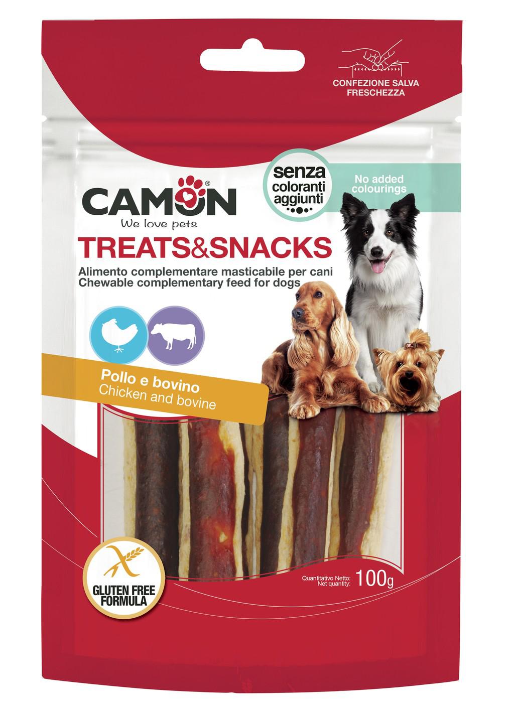 Ласощі для собак Camon Treats & Snacks з курячого м'яса та сиром'ятої ...