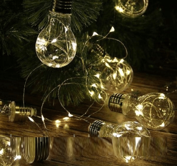 Гирлянда Xmas в виде Лампочки Белый теплый с соединителем 10 Led ...
