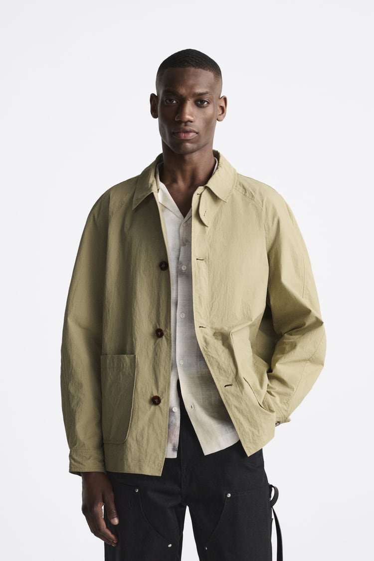 Мужская куртка-рубашка ZARA 1159789486 (Зеленый, S) от продавца ...