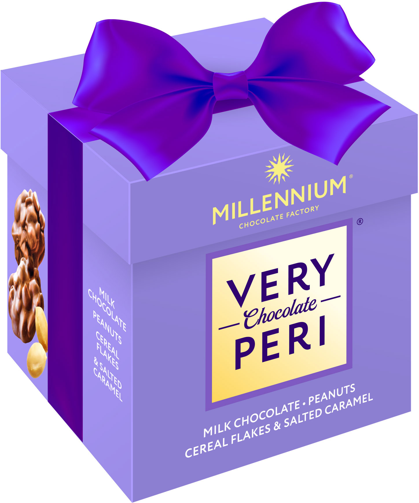 Цукерки Millennium Very Peri молочні з Арахісом та Солоною карамеллю ...