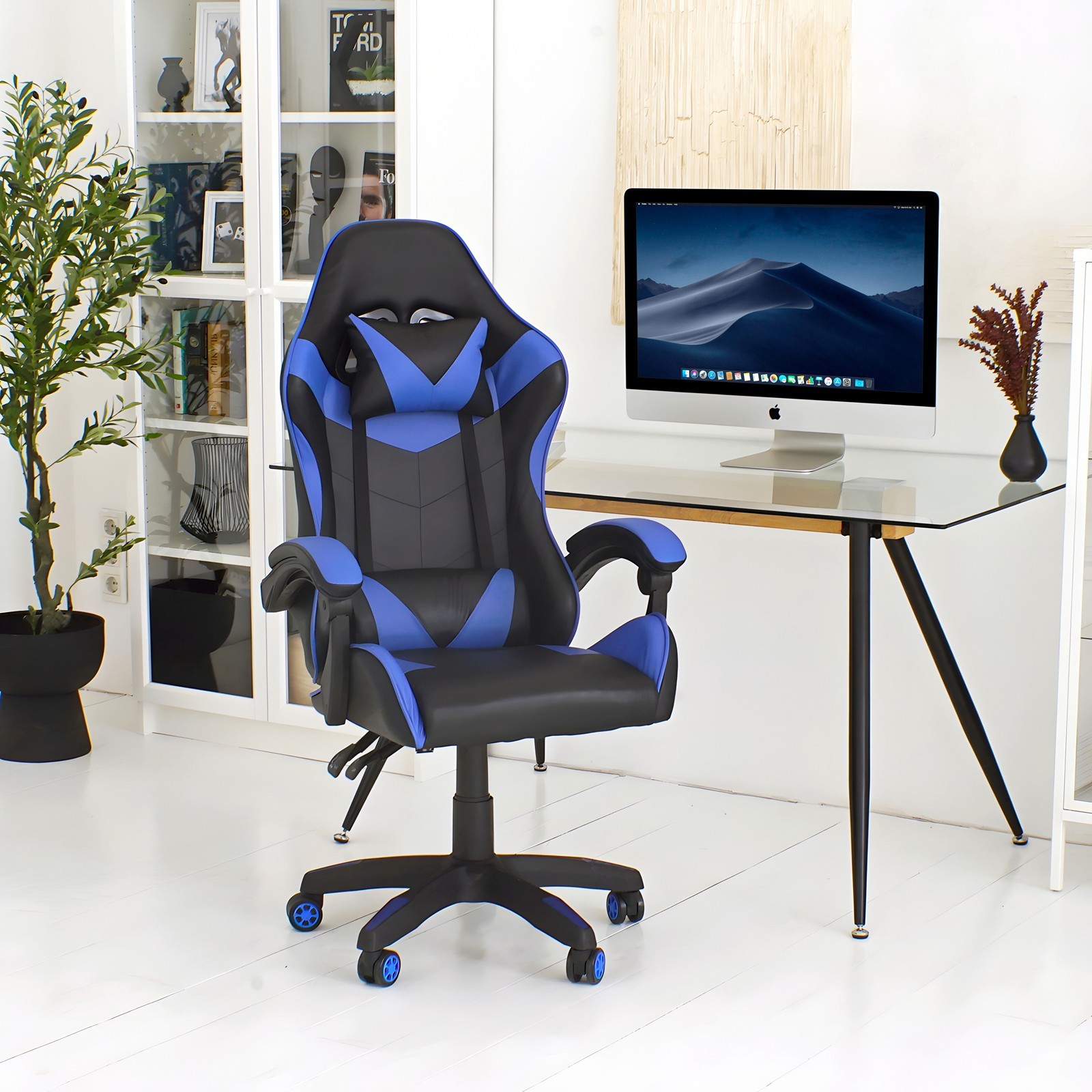 Кресло игровое GAMING CHAIR OC-810, цвет черный/синий – фото, отзывы ...