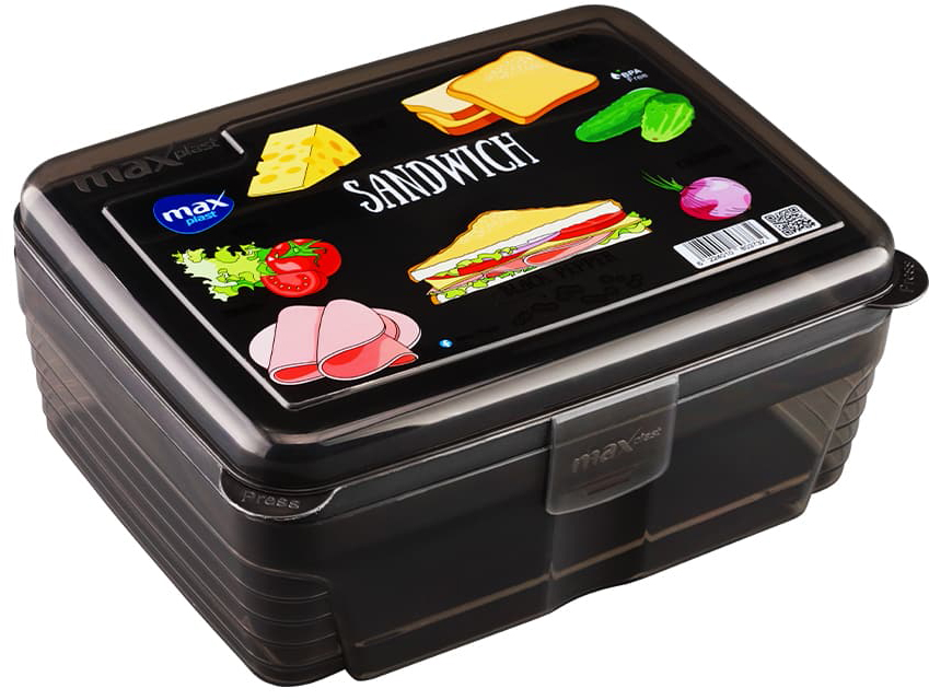 Ланч-бокс Max Plast Mini Mega 1.1 л Чорний (0373) – фото, відгуки ...