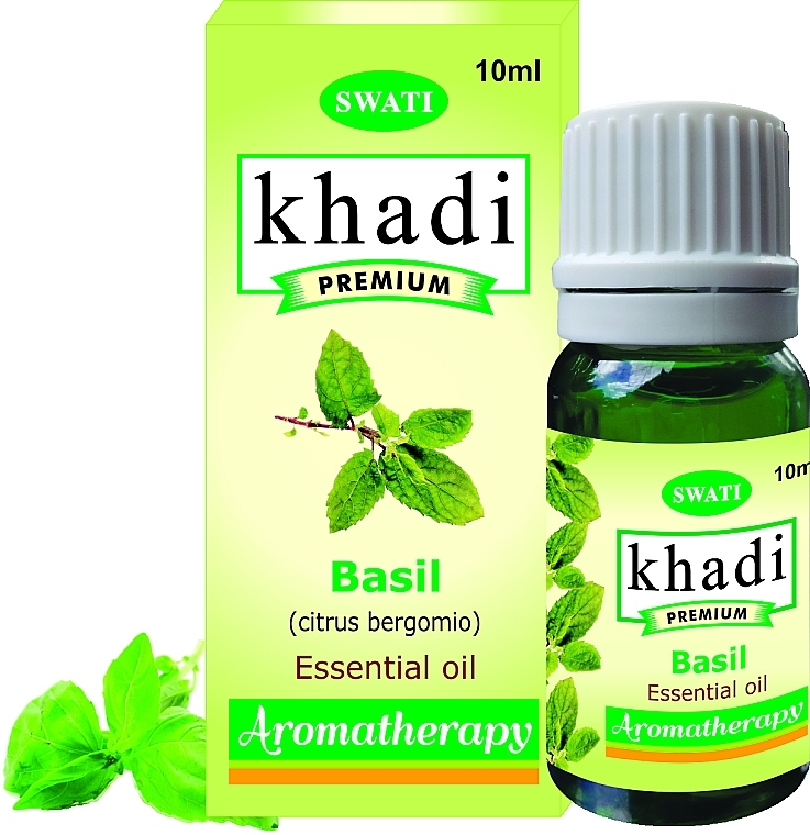 Эфирное масло "Базилик" - Khadi Swati Premium Essential Oil 10ml ...
